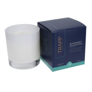 trapp - no. 76 watermint eucalyptus - 7 oz. signature candle - aromatic home fragrance with fresh scent of european watermint, fresh eucalyptus, & indian sandalwood notes - petrolatum wax