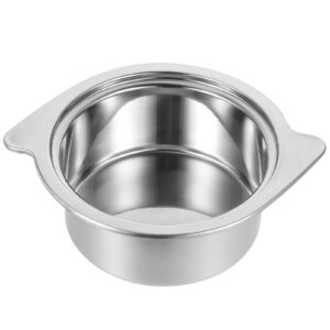 hemoton shabu hot pot stainless steel chinese induction shabu pot soup bowls stock pot for induction cooktop gas stove (silver) 24x19x8cm