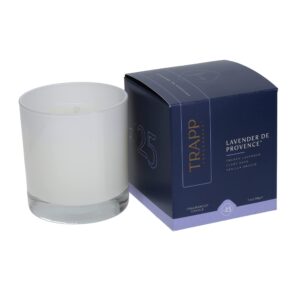 trapp - no. 25 lavender de provence - 7 oz. signature candle - aromatic home fragrance with floral scent of french lavender, clary sage, & vanilla orchid notes - petrolatum wax