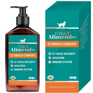 vitalize alimend k9 - dog upset stomach relief for nausea, vomiting & diarrhea - 6 oz