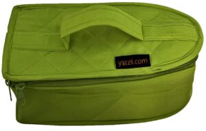 yazzii iron storage case - iron protective cover - travel iron holder with handle & zipper closure - iron carrying storage bag - dustproof & easy to carry green