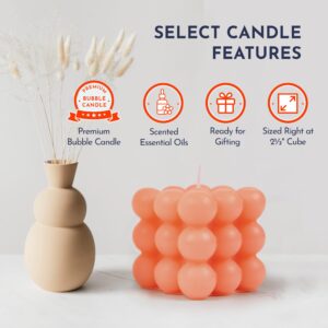 Loftern Scented Bubble Candle - Handmade, Natural Soy Wax Based, Uniquely Aesthetic Shaped Candles - Decorative Candles for Home Decor, Velas Aromaticas (Creme+Brown)