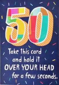 greeting card for a while there you were still under 50 - funny happy 50th birthday