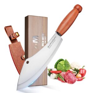 men with the pot butcher knife with sheath meat and vegetable cleaver knife for kitchen or camping christmas gifts for men father