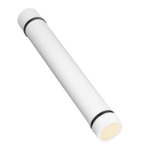 poster tube expandable large capacity waterproof antishock portable document poster tube for storage(white)