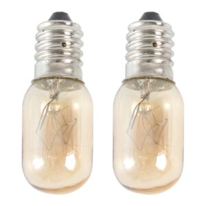 2pcs 25w e14 220-230v oven light bulb refrigerator fridge light bulb retro tungsten filament lamp bulbs warm yellow light for daily use