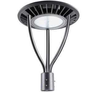 150w led circular post top pole light - 21000lm, 5000k, outdoor waterproof fixture for garden pathway, parking lot, courtyard, school street 100-277v