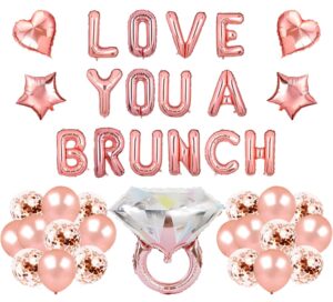 btxlhaohe love you a brunch balloons banner bridal brunch party decorations supplies bachelorette party bridal shower party decor supplies