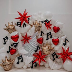 CYMYLAR 3pcs 26inch 3D Explosion Star foil balloon, christmas day red Foil Cone star burst Balloons for Birthday Wedding New Year Party Event