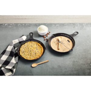 Mud Pie 14" x 10 | spoon 5 1/2" Circa Cookie Skillet Set, White, Black