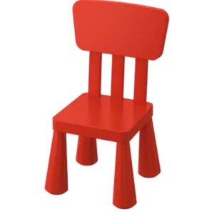 ikea mammut polypropylene plastic indoor/outdoor children's chair (red)