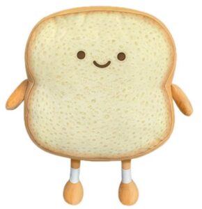 natureman toast bread pillow,funny bread shape plush toy pillow, small cute stuffed plush toast sofa pillow,children's adult home bedroom decoration (golden)