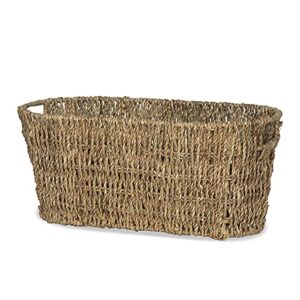 the lucky clover trading michaela slim sea grass oval utility basket 18 in