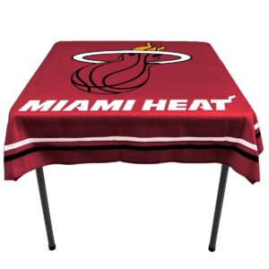 wincraft miami heat logo tablecloth and square table cover overlay