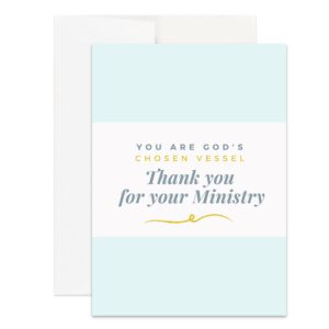 simply uncaged christian gifts ministry appreciation card 5x7inch for pastor, minister, church staff, volunteers, ministry appreciation gift card for ministers (single card)