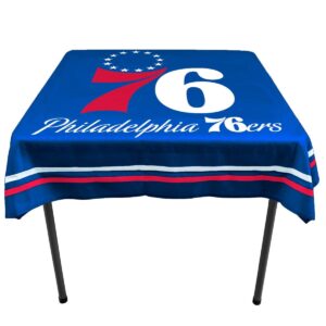 wincraft philadelphia 76ers logo tablecloth and square table cover overlay