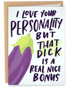 sleazy greetings funny valentines day cards for him | birthday card for men | real nice bonus | naughty anniversary cards for husband