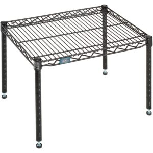 nexel black epoxy wire dunnage rack, 24"w x 18"d x 14"h