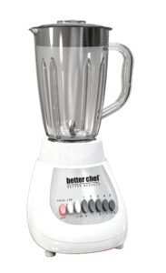 better chef classic 10-speed blender | 5-cup | glass jar (white)