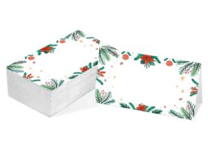 table place card, christmas themed tent style cards, pack of 25 half-fold reception place card, perfect for christmas party, birthday, wedding, bridal shower, baby shower, banquet c18