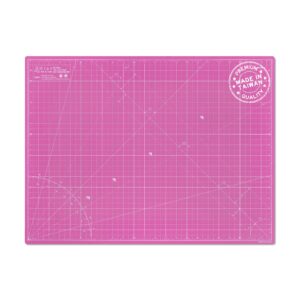 elan cutting mat a2 pink & purple, self healing cutting mat 24 x 18 inch, 5-ply craft mat pink, hobby cutting mat 24x18 inch, fabric cutting board for crafts, quilting cutting board, craft cutting mat