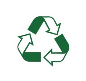 recycle symbol sign #2 for trash can recycling bin car truck suv home kitchen garbage (4.5", green)