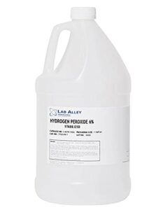 hydrogen peroxide 6% (stabilized) lab grade, 4 x 1 gallon case