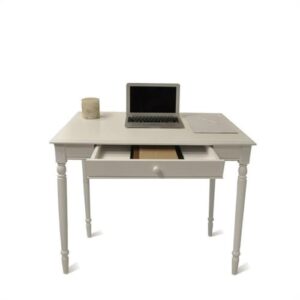 pemberly row french country desk in white wood finish with drawer