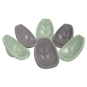 ecr4kids leaf floor seat, rocker chair, sage/grey, 6-piece