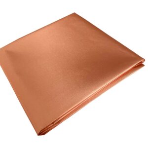 amerthing pure copper faraday fabric rf & lf electromagnetic fields gold color blocking fabric 1 meter (39"x43" inch)