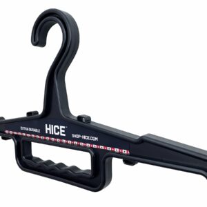 HICE Heavy Duty Clothes Hanger | 150 lb Weight Capacity | High-Impact Resin for Tactical Gear, Plate Carriers, Bulletproof Vests, Scuba BCDs, Coats, Uniforms, Heavy Clothing | Durable Design (Black)