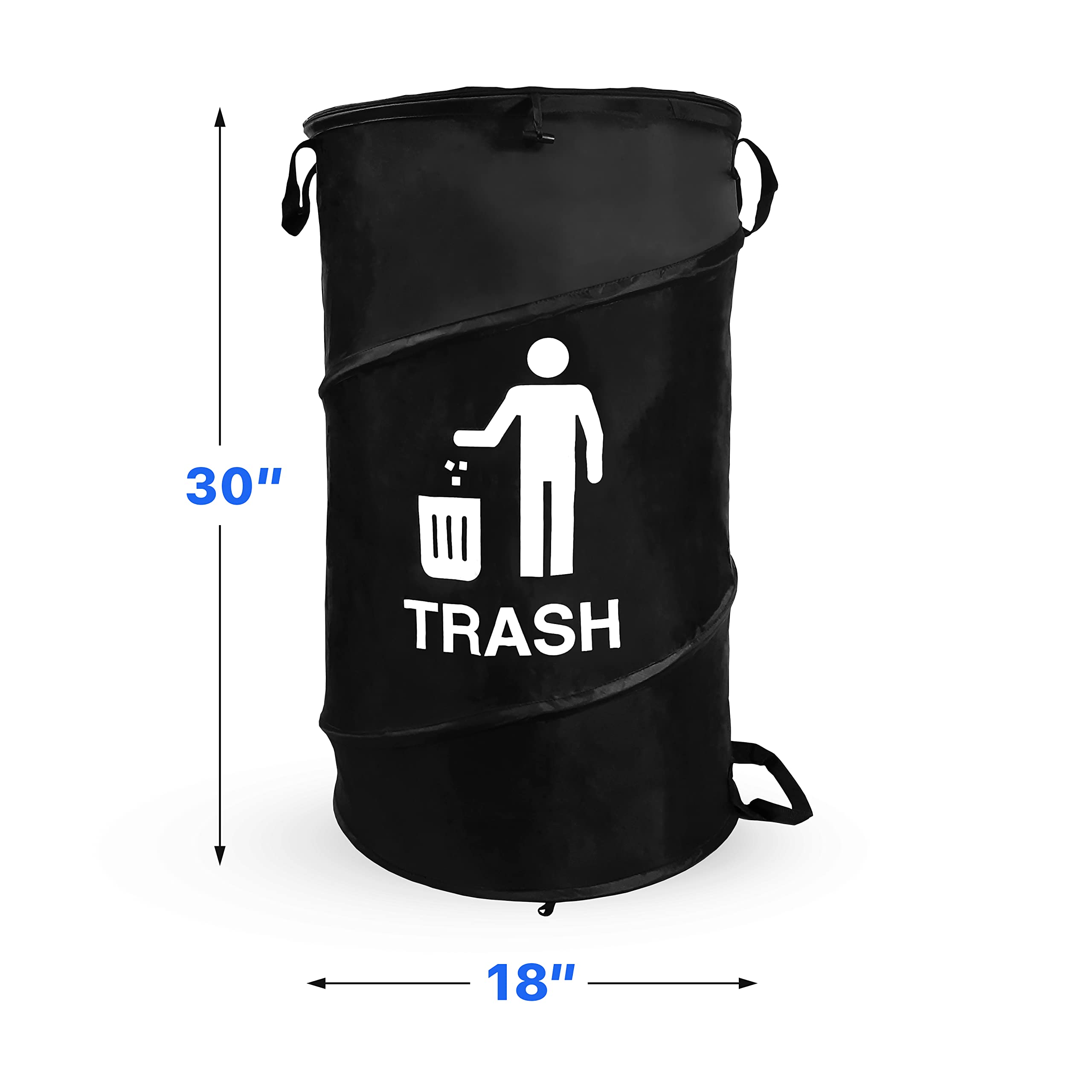 Gigco21 Gig Collections Large Durable Waterproof Combo pop up Recycle and Trash Collapsible Garbage containers, cans with Zipper Cover Great for Outdoor Indoor use -Camping, Party, Backyard, Beach