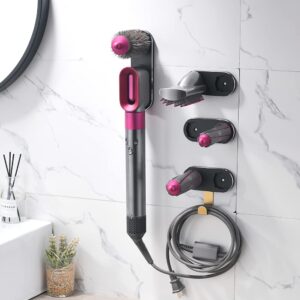 luvitory hair iron holder for dyson airwrap styler, metal organizer storage rack, curling iron and accessories organizer rack, suitable for home bedroom bathroom