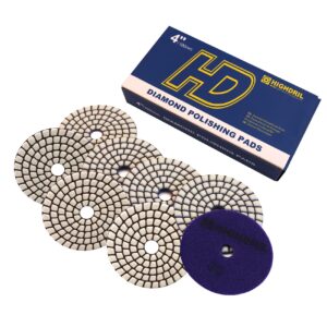 dry diamond polishing pads - 8pcs 4 inch #30 sanding pads kit for granite marble ceramic used on angle grinder or polisher