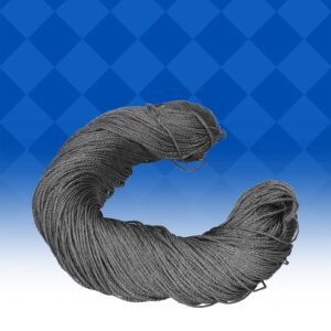 Flexible Carbon Fiber Rope, High Strength Graphite Ropes Smooth Exterior Heat Resistant for Negative Ion Conductive Electrode for High Temperature Sewing(Diameter 6mm)