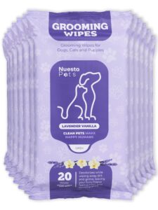 nuesta pets lavender vanilla pet wipes (240 count wipes) or nuesta pets lavender vanilla pet wipes 20 ct. pkg ( set of 12)