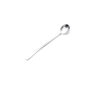 long handle iced tea spoon, 7 inch stainless steel cocktail stirring durable round head coffee stirrers smooth teaspoon bartending tool gift for mothers mixing tea milkshake latte cold drink party