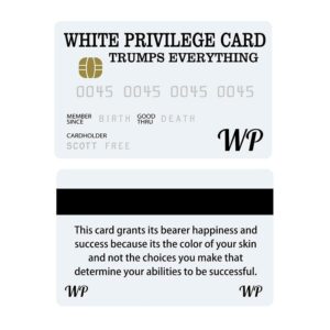 NC 5PCS WP Fake Credit Card, 3D PVC White Business Wallet Cards Birthday Gifts, Funny Card for Christmas (5PCS, White)