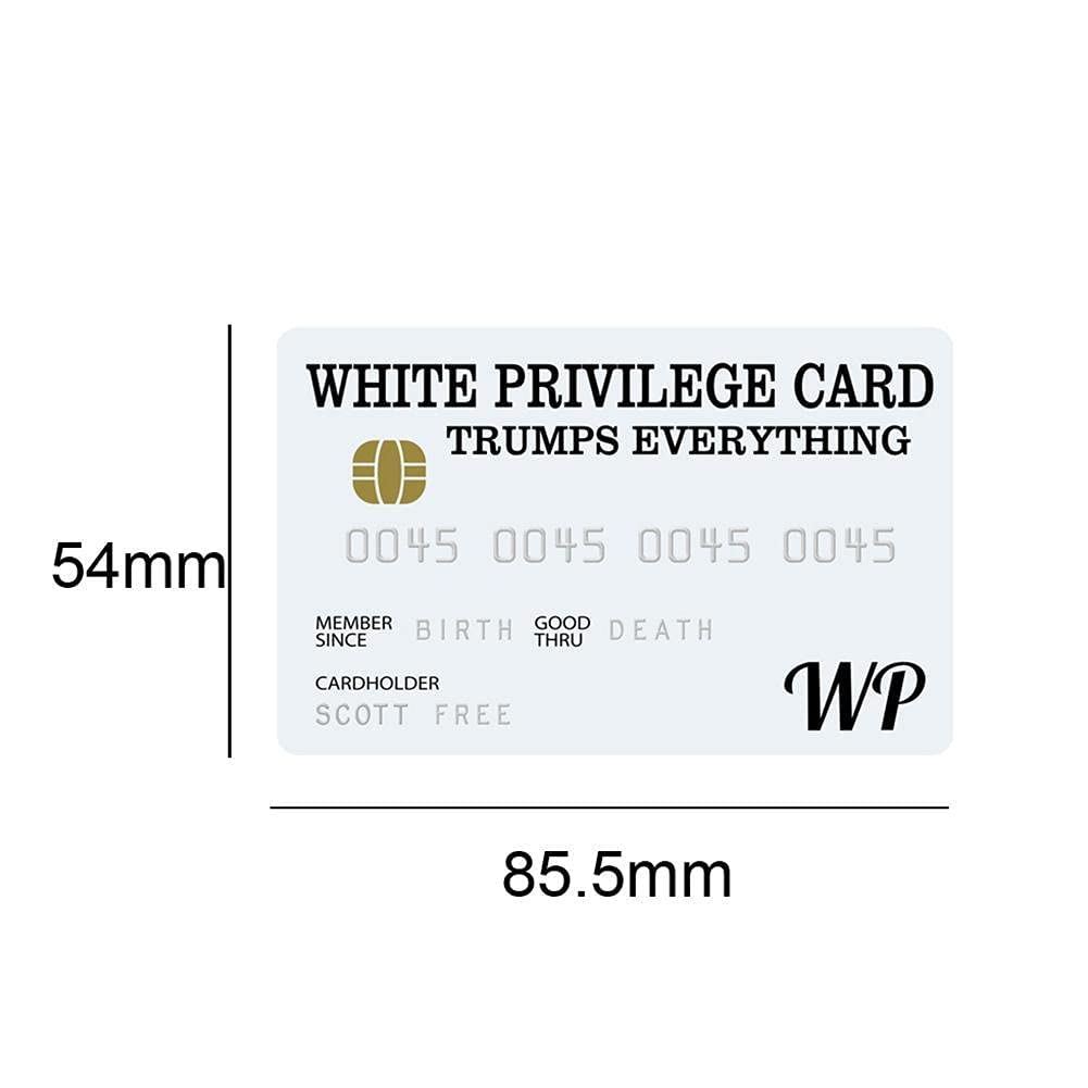 NC 5PCS WP Fake Credit Card, 3D PVC White Business Wallet Cards Birthday Gifts, Funny Card for Christmas (5PCS, White)