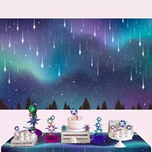 fabric night sky star backdrop shooting star aurora party decoration universe galaxy constellation celestial photo backgound twinkle little star photo booth wedding baby shower birthday party supplies