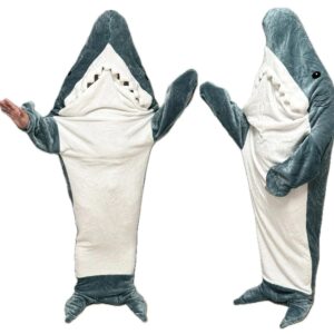 sunbritly shark blanket kids shark sleeping bag shark onesie cosplay shark costume shark gifts(s,please refer to the size chart before purchasing)