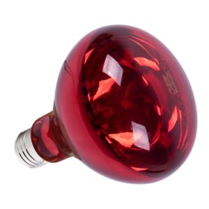 runquiz br40 red heat lamp bulbs, 100 watt infrared light bulb, e26 medium base, for bathroom pet poultry reptiles incandescent heat lamp, infrared bulb 1pack