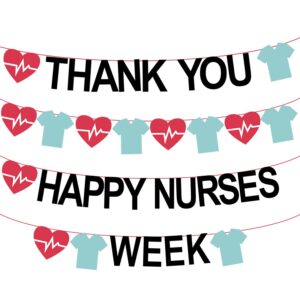 happy nurses week banner thank you nurses party decorations - nurse appreciation week banner for medical doctor nursing party decorations