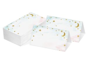 little star place cards tent style cards – 25 cards per pack – little star party supplies decorations – shower party favors birthday party(taika-010)