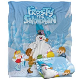 frosty the snowman frosty and kids silky touch super soft throw blanket 50" x 60"