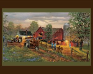 farm "americas heartland" panel cotton fabric single panel