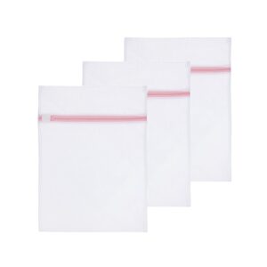 ubras 3pcs special white dimensionless mesh laundry bag for underwear & bra cleaning and protection