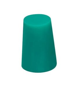 caplugs gn-sh series gn00 - neoprene plugs - threaded/plain holes, masking, tapered fit, reusable, green neoprene, 0.406" x 0.594" x 1.000" (100 per pack)