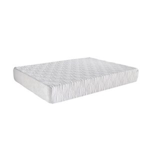 ac pacific visco gel gel infused polyester memory foam mattress made in usa, california king deluxe, white