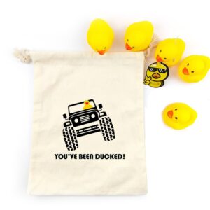 LANBAIHE You've Been Ducked, Duck Duck bag Rubber Duck Drawstring Bag, Reusable Rubber Duck Bag 14.6'' x 11.8'' inches, Great Gift for Any Duck Enthusiast